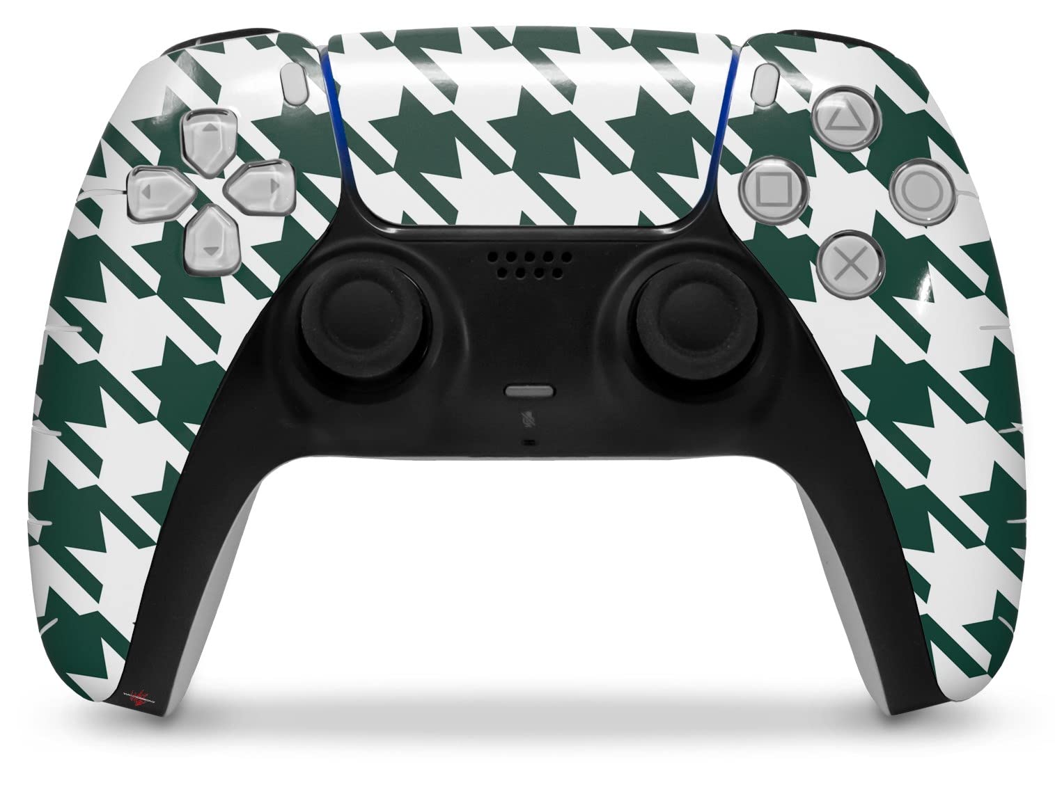 WraptorSkinz Skin Wrap compatible with Sony PS5 DualSense Controller Houndstooth Hunter Green (CONTROLLER NOT INCLUDED)