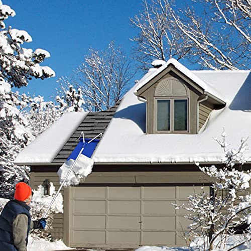 DORTALA 20FT Snow Roof Rake, Adjustable Telescoping Snow Shovel Rake, Practical Lightweight Roof Rakes for Snow Removal, Ideal for Long or Low-Pitched Roofs Snow Removal