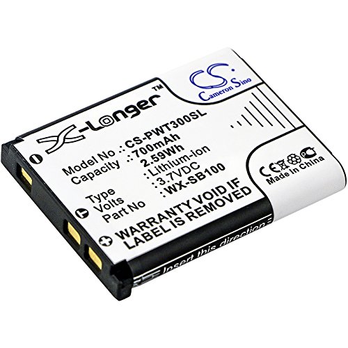 Cameron Sino New Replacement Battery Fit for Panasonic Attune II HD3, WX-CH455, WX-ST100, WX-ST300(700mAh / 2.59Wh)