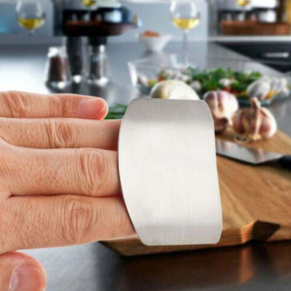 Finger Guards for Cutting,Stainless Steel Finger Protector for Cutting Food, Kitchen Tool Thumb Guards for Chopping,Potato, Butter, Lettuce, Cutter Grater Vegetable Slicer,Knife Cutting Protector