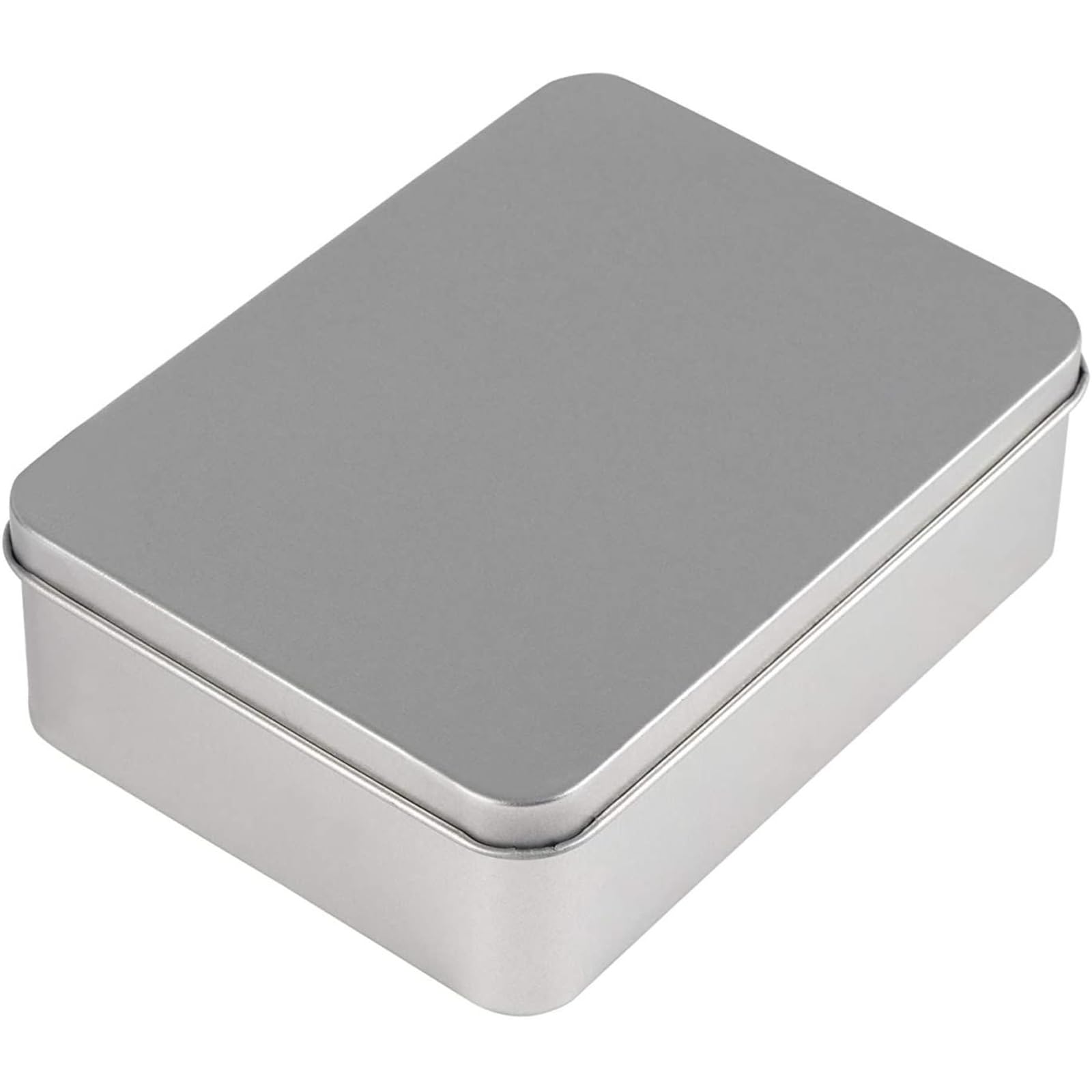 Juvale 6-Pack Gold Metal Cookie Tins with Lids - Small Rectangular Tin Boxes for Gift Giving, Home Organization (4.9x3.7x1.6 In)