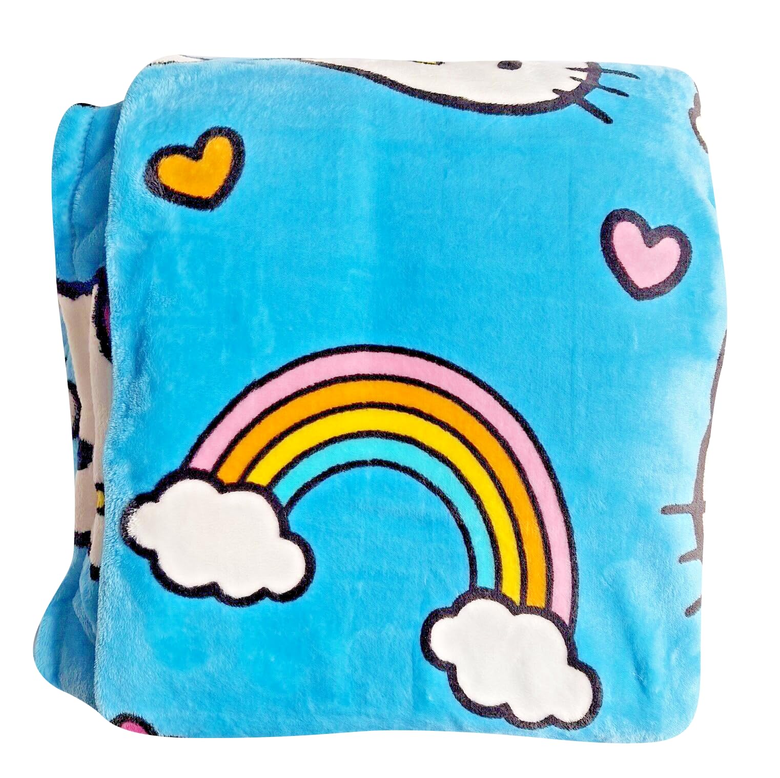 Jay Franco & Sons, Inc. Hello Kitty Blankets and Throws (Grey Plaid with Hello Kitty, Full/Queen (90"x90"))