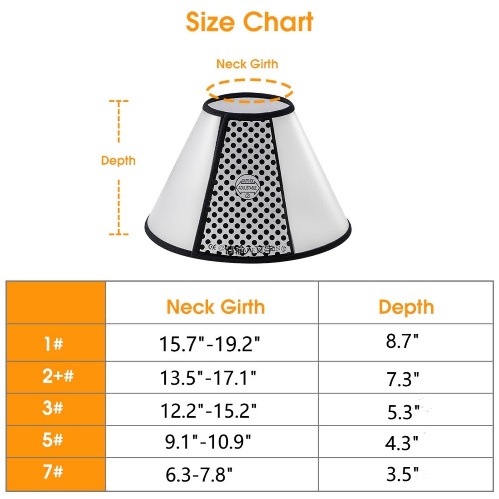 Fezep 3 PCS Dog Cone Collar, Soft Pet Recovery Collars for Dogs and Cats Surgery, Adjustable Plastic Dog Neck Cone Stop Licking Wound, Elizabeth E-Collar Prevent Biting(3 PCS)