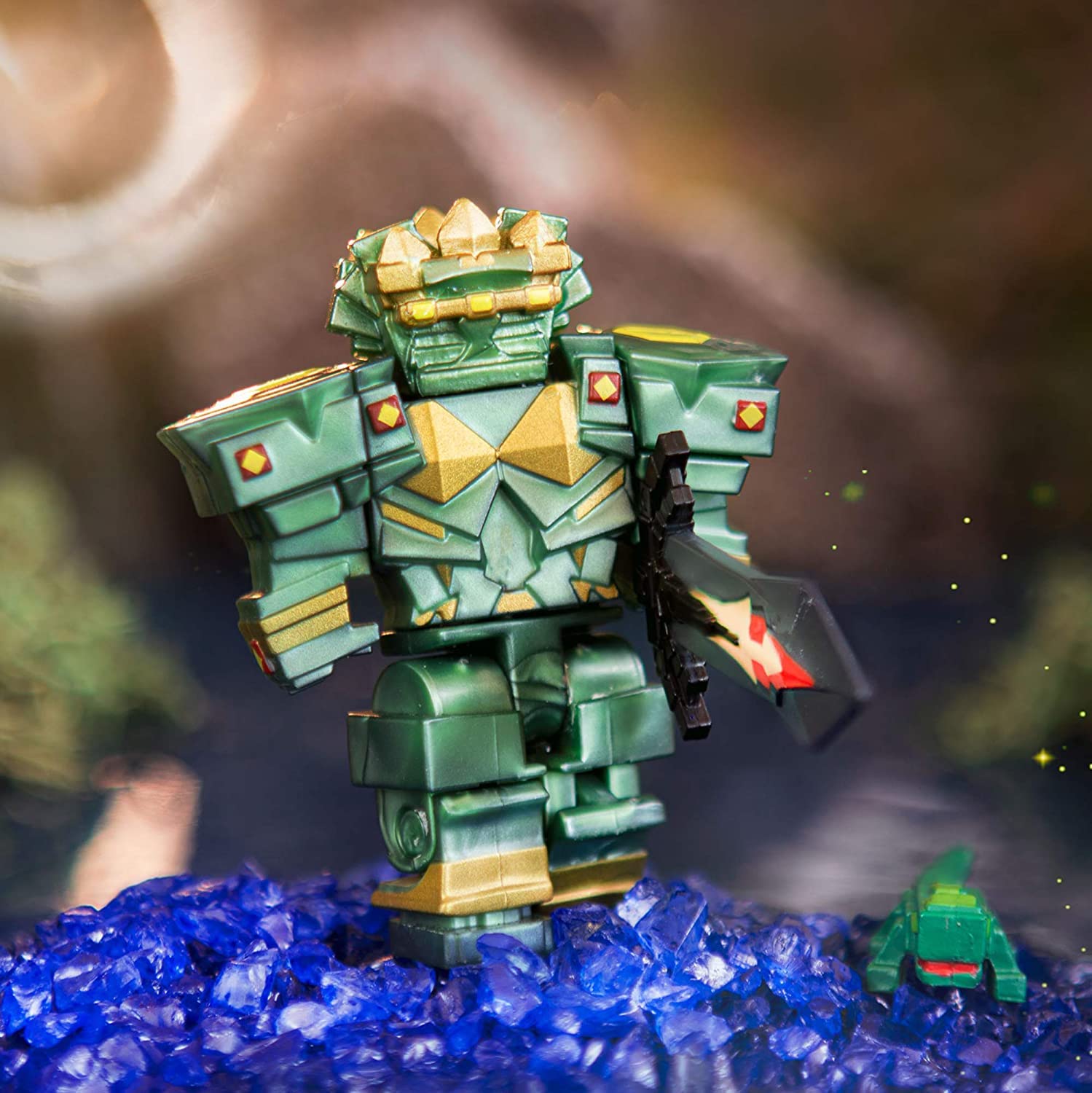 Roblox Celebrity Collection - Fantastic Frontier: Gold Corrupted Knight + Two Mystery Figure Bundle [Includes 3 Exclusive Virtual Items]