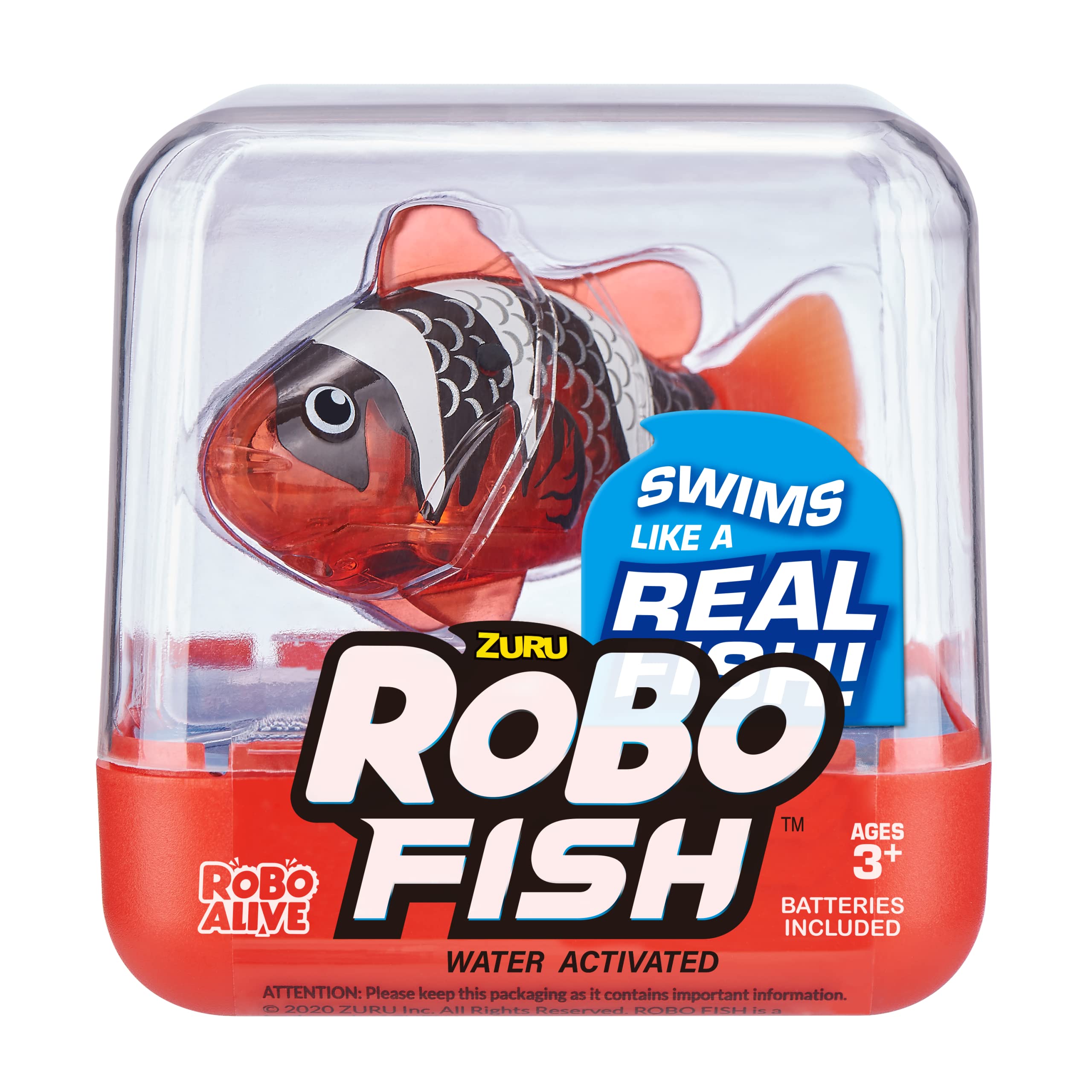 Robo Alive Robo Fish Robotic Swimming Fish (Lilac + Pink 2 Pack) by ZURU Water Activated, Changes Color, Comes with Batteries, Amazon Exclusive - Lilac + Pink (2 Pack)