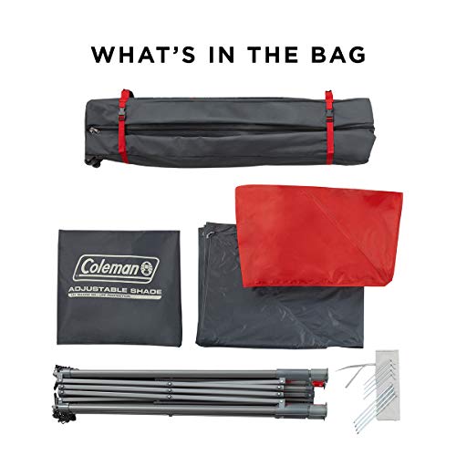 Coleman Expandable Shade Shelter | Adjustable Canopy Tent | UPF 50+ Sun Protection | 10 x 10 Feet | Slate