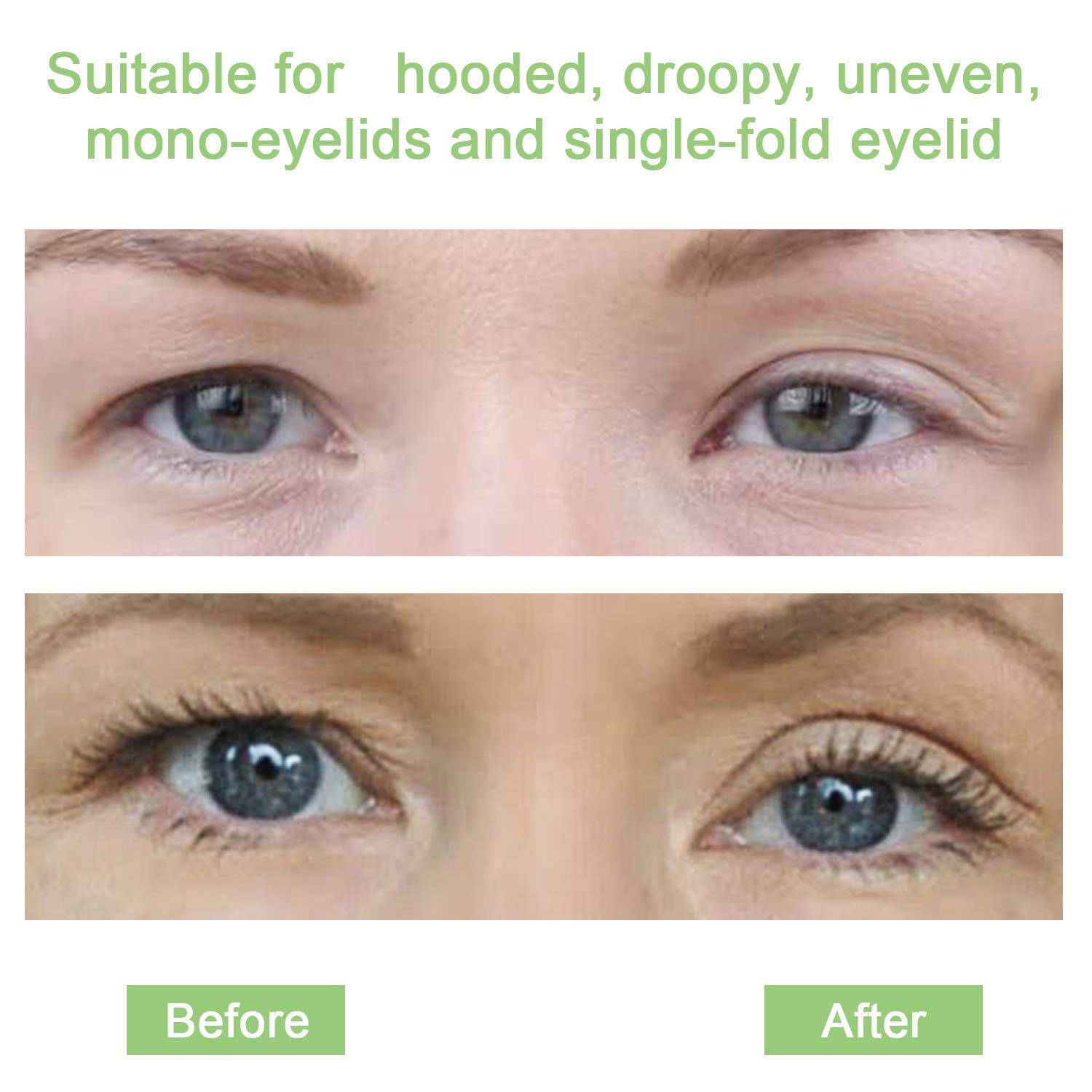 Eyelid Tapes, 288 Count 5mm Eyelid Lifter Strips, Double Eyelid Tape for Heavy Hooded, Droopy Lids for Dramatic Lift - Instant Eye Lift Without Surgery, Eyelid Correcting Strips