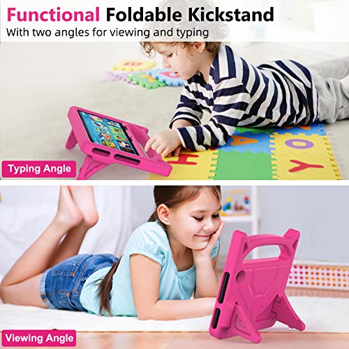Fire 7 Tablet Case for Kids 2022, All New Amazon Fire 7 Case, Ubearkk Kids Friendly Shock Proof Protective Cover Cases ONLY Compatible with Fire 7 Tablets Latest Model (2022 Release 12th Generation)