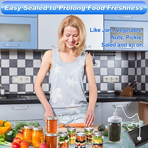 Dreyoo Jar Sealer and Accessory Hose Compatible with Foodsaver Vacuum Sealer, Vacuum Sealer Kit for Wide and Regular Mouth Canning Jars, with a Manual Portable Vacuum Pump and a Bottle Opener