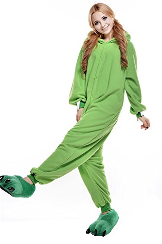 VU ROUL Unisex-adult Costumes Mike Onesie Pajamas Size Medium Green