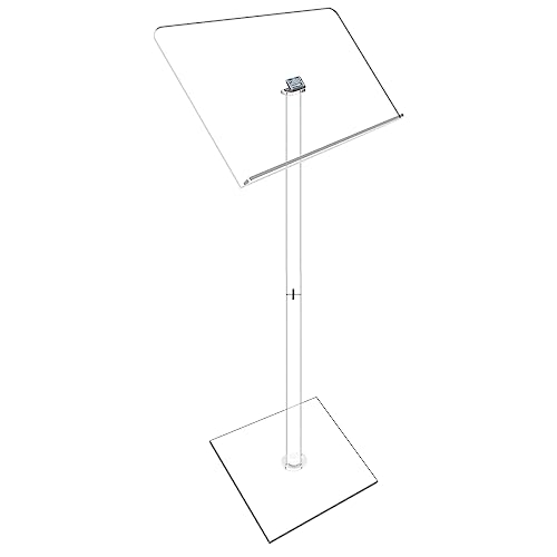 Clear Acrylic Podium Stand, Portable Podium Conference Lecterns Acrylic Pulpits for Churches Weddings Classroom Concert Speech