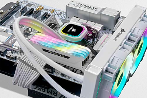 Corsair Vengeance RGB Pro SL 32GB (4x8GB) DDR4 3200 (PC4-25600) C16 1.35V - White (CMH32GX4M4E3200C16W)