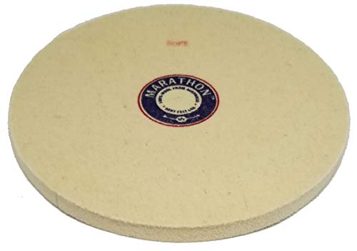 Marathon 8" Felt Polishing Wheel, 1/2" Thick, Pin Hole, Soft Density