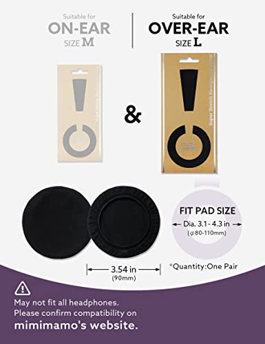 for Earpads Repair & Protection | Mimimamo Super Stretch Headphone Cover L Size (Black) May not fit All Headphones. Please Confirm Compatibility on Mimimamo's Website