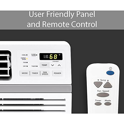 LG 10,000 BTU Window Air Conditioner, Cools 450 Sq.Ft. (18' x 25' Room Size), Quiet Operation, Electronic Control with Remote, 3 Cooling & Fan Speeds, Energy Star, Auto Restart, 115V, White