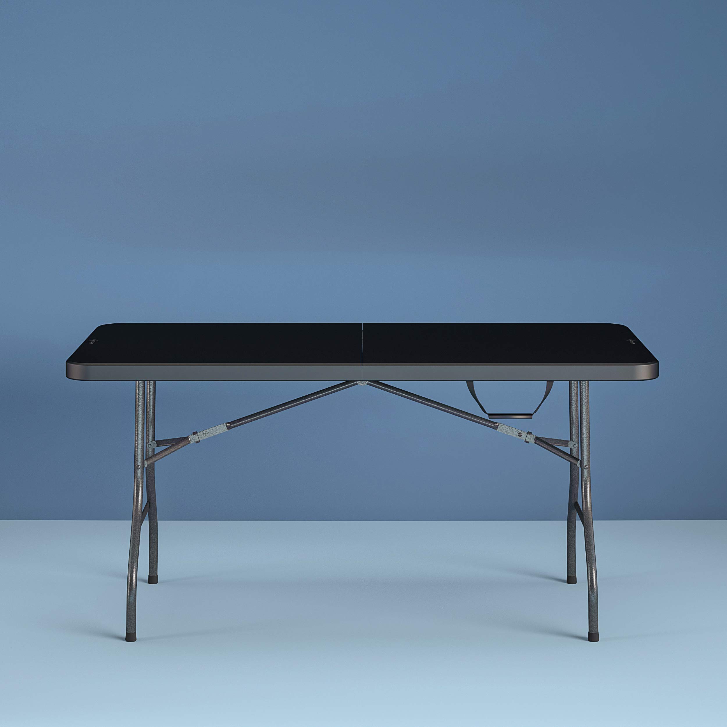 Cosco 6 Foot Centerfold Folding Table, Black