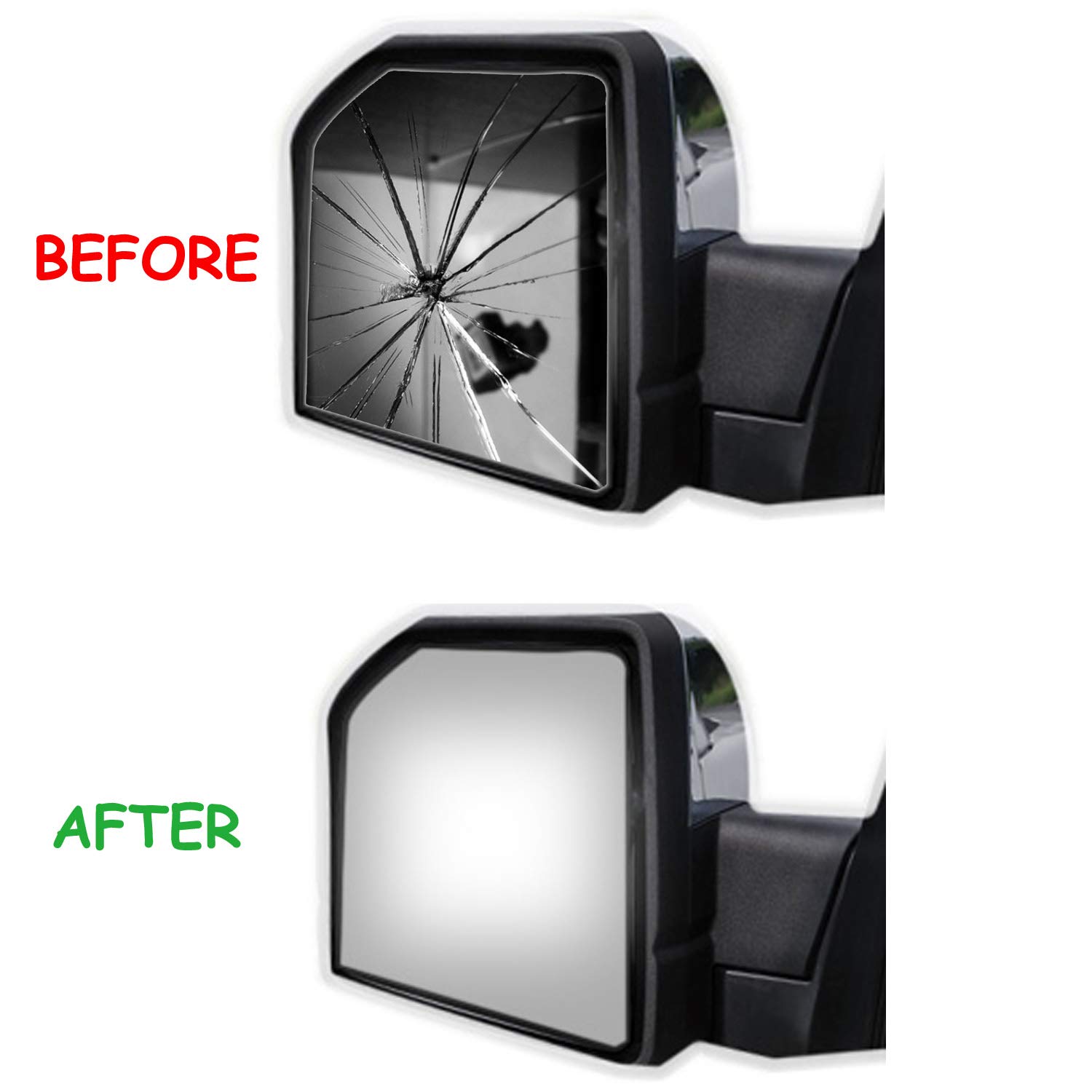 WLLW Mirror Glass Replacement for CHEVY GMC 1992's - 2000's Truck Passenger Side