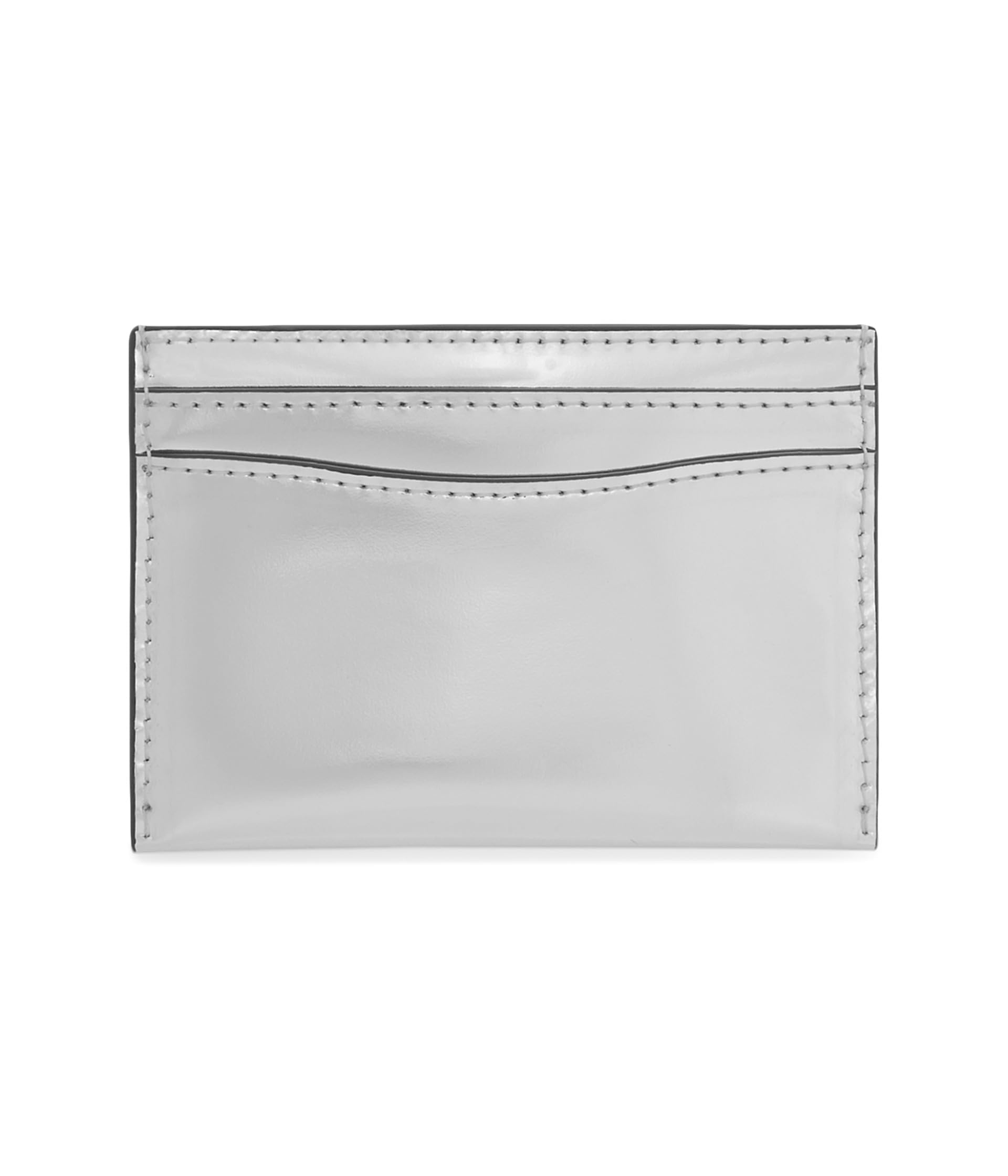 Coach Metallic Essential Card Case Silver One Size