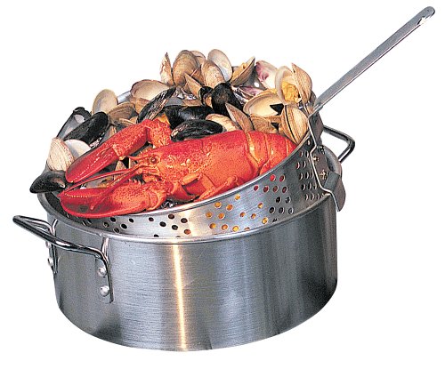 Camp Chef Aluminum Cooker Pot - Indoor & Outdoor Cooking Pot Set with Strainer & Cooking Pot - 10.5 Quart
