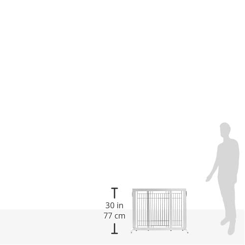 Richell High Freestanding Pet Gate, Standard, Origami White