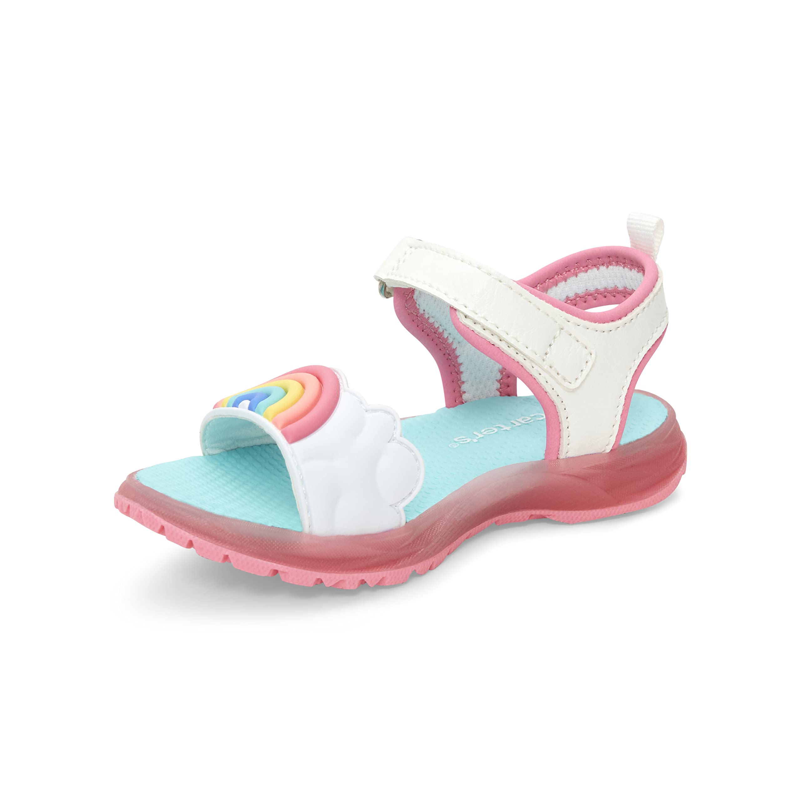 carter's Girls Dreamy Sandal, White, 5 Toddler