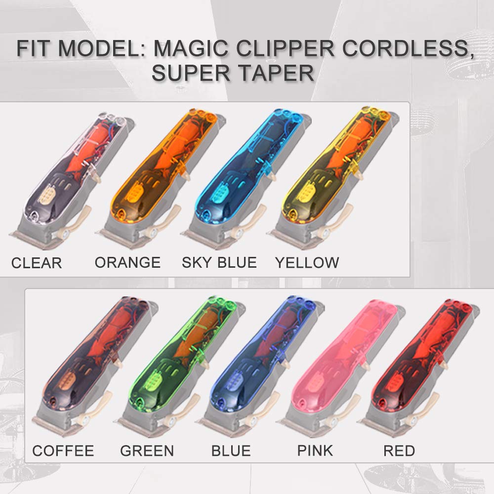 Clear DIY Back Housing, Transparent Back Cover for 5-Star Series Cordless Magic Clipper #8148 (Trasparent) … (Green)