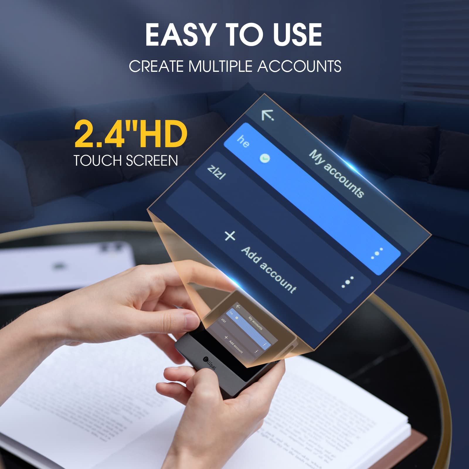 ELLIPAL Hardware Wallet, Air-gapped & Internet Isolated Security Crypto Wallet Titan Mini, 10000 coins &Token, Anti-Disassemble &Tamper Cold Wallet, Cold Storage for BTC/XRP/ETH/XLM/USDT/LTC