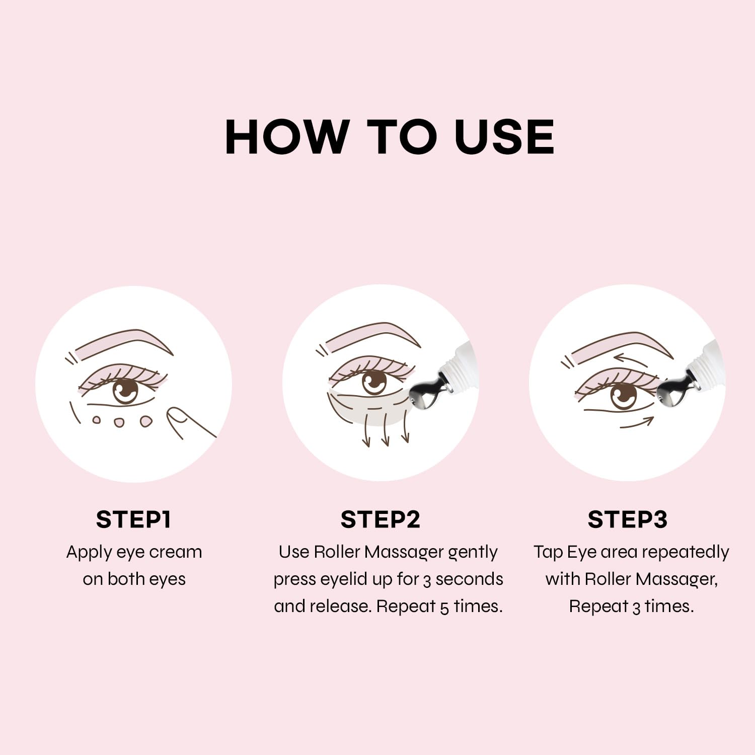 Epielle Firming Eye Cream | Anti-Aging Serum for Sagging Skin and Wrinkles | Cooling Applicator for Refreshing Application | Korean Skincare
