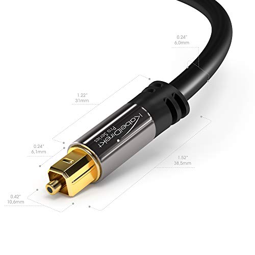 TOSLINK cable, optical audio cable β 15 feet fiber optic cable for soundbars (TOSLINK to TOSLINK, digital S/PDIF cable, stereo systems/amplifiers/amps, home cinema, Xbox One/PS5) β CableDirect