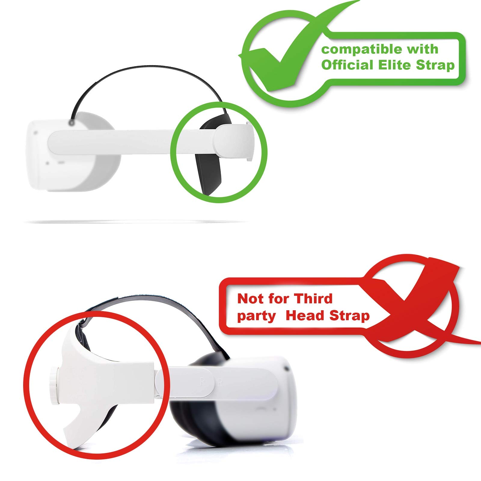 co2CREA Hard Case Replacement for Oculus Meta Quest 1 2 Advanced Virtual Reality Headset