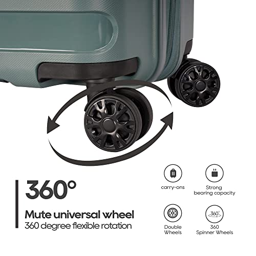 GinzaTravel 3-piece sets luggage with scratch-resistant PP material, expandable(all 20 24 28 Super light, large-capacity double seal suitcase