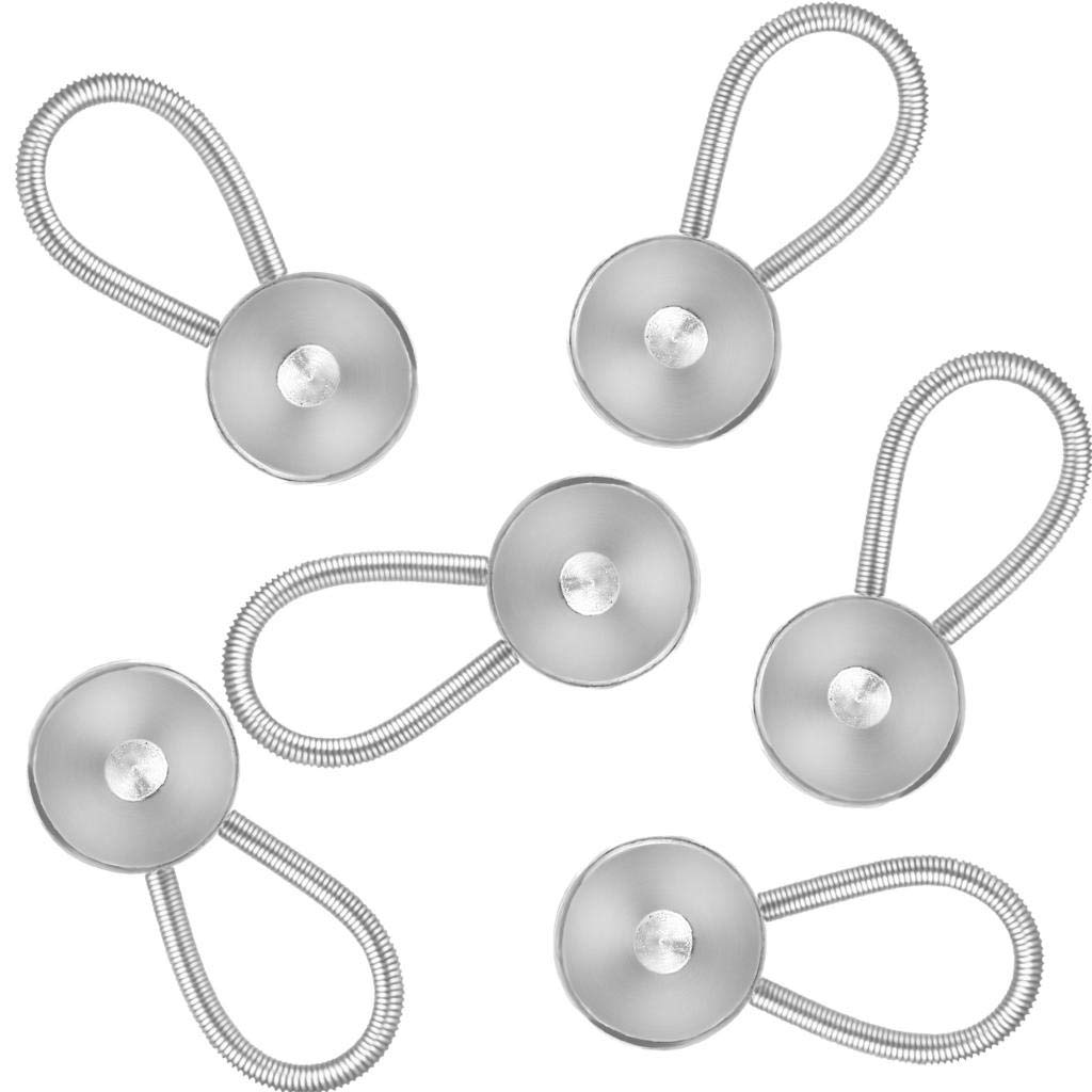 Johnson & Smith Collar Extenders/Neck Extender/Wonder Button for 1/2 Size Expansion of Men Dress Shirts, 5 +1 Pack, 3/8"