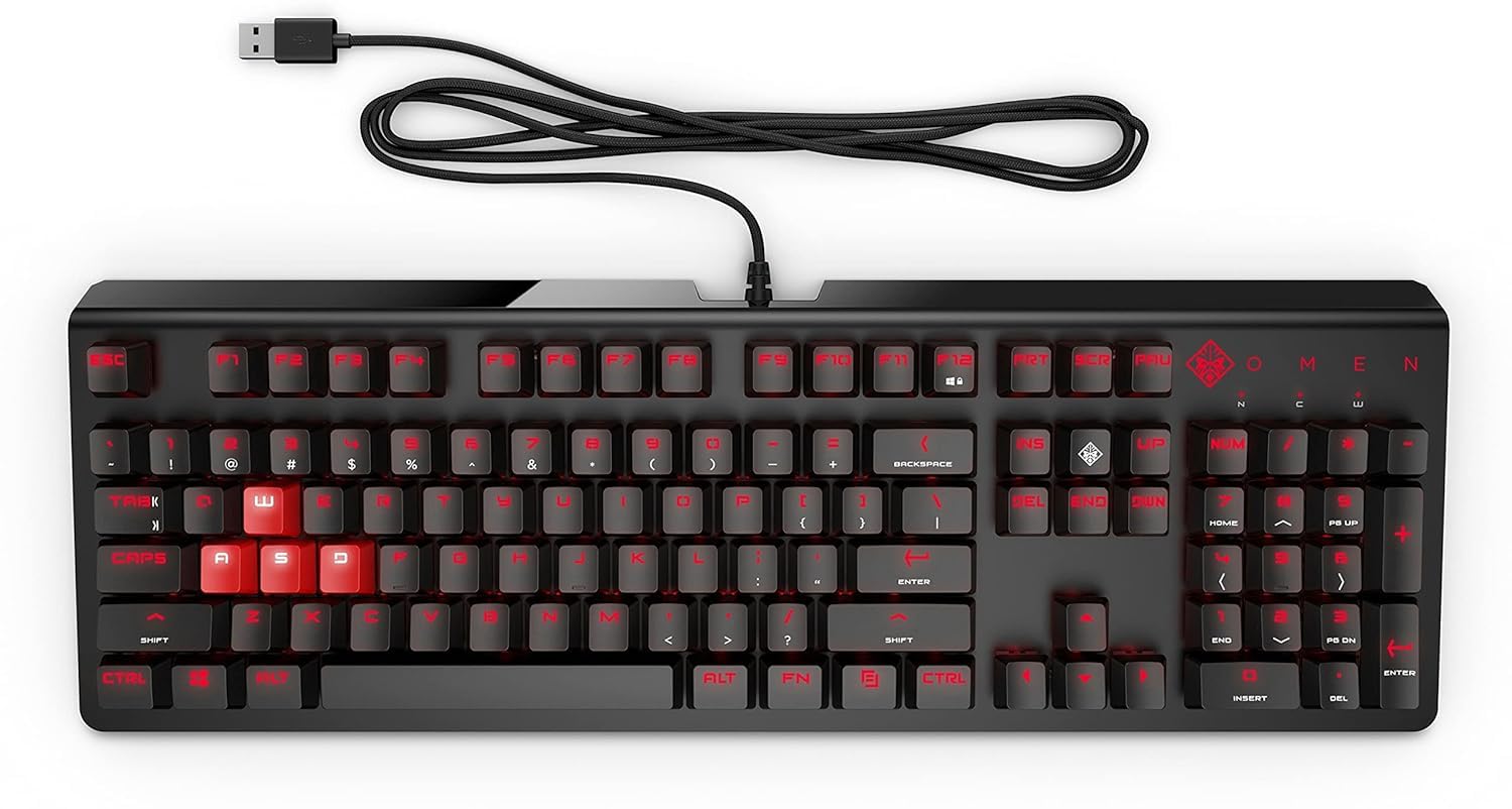 OMEN by HP Wired USB Gaming Keyboard 1100 (Black/Red)