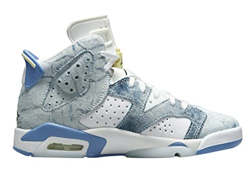 Jordan Boy's Air Jordan 6 Retro (Big Kid) White/Dutch Blue/Citron Tint/Black 6.5 Big Kid M