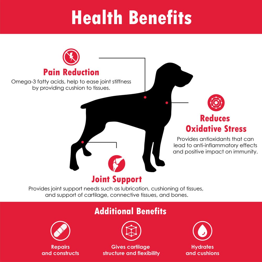Joint MAX Triple Strength Granules for Dogs - Glucosamine, Chondroitin, Creatine, MSM - Vitamins and Antioxidants - Hip and Joint Pain Relief and Support Supplement - Made in USA - 2-Pack - 240 Doses