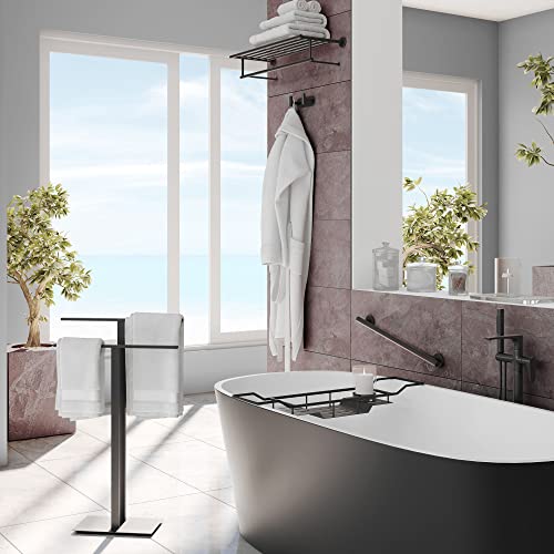 Gatco 858MX Latitude II, Grab Bar, 42โ, Matte Black/ADA Compliant Wall Mount Stainless Steel 42 Inch Safety Grab Bar for Bathroom