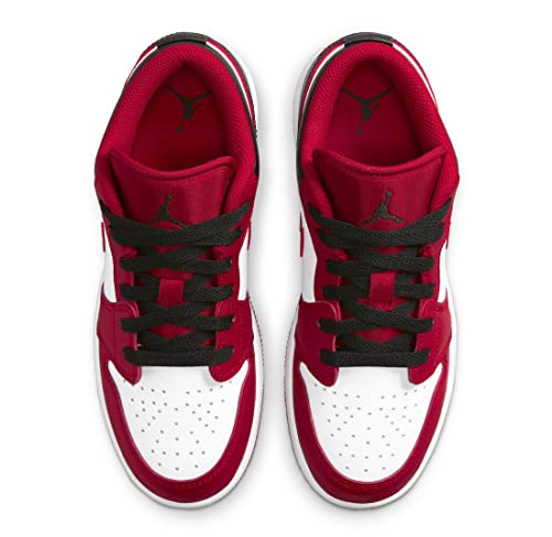 Jordan Boy's Air Jordan 1 Low (Big Kid) White/Gym Red/Black 4.5 Big Kid M