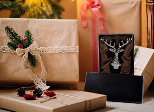 Deer Wine Stoppers ,Food-grade Stainless Steel Wine Stopper with Gift Box,Reusable Wine Corks,Good for Gifts, Bars, Holiday Parties