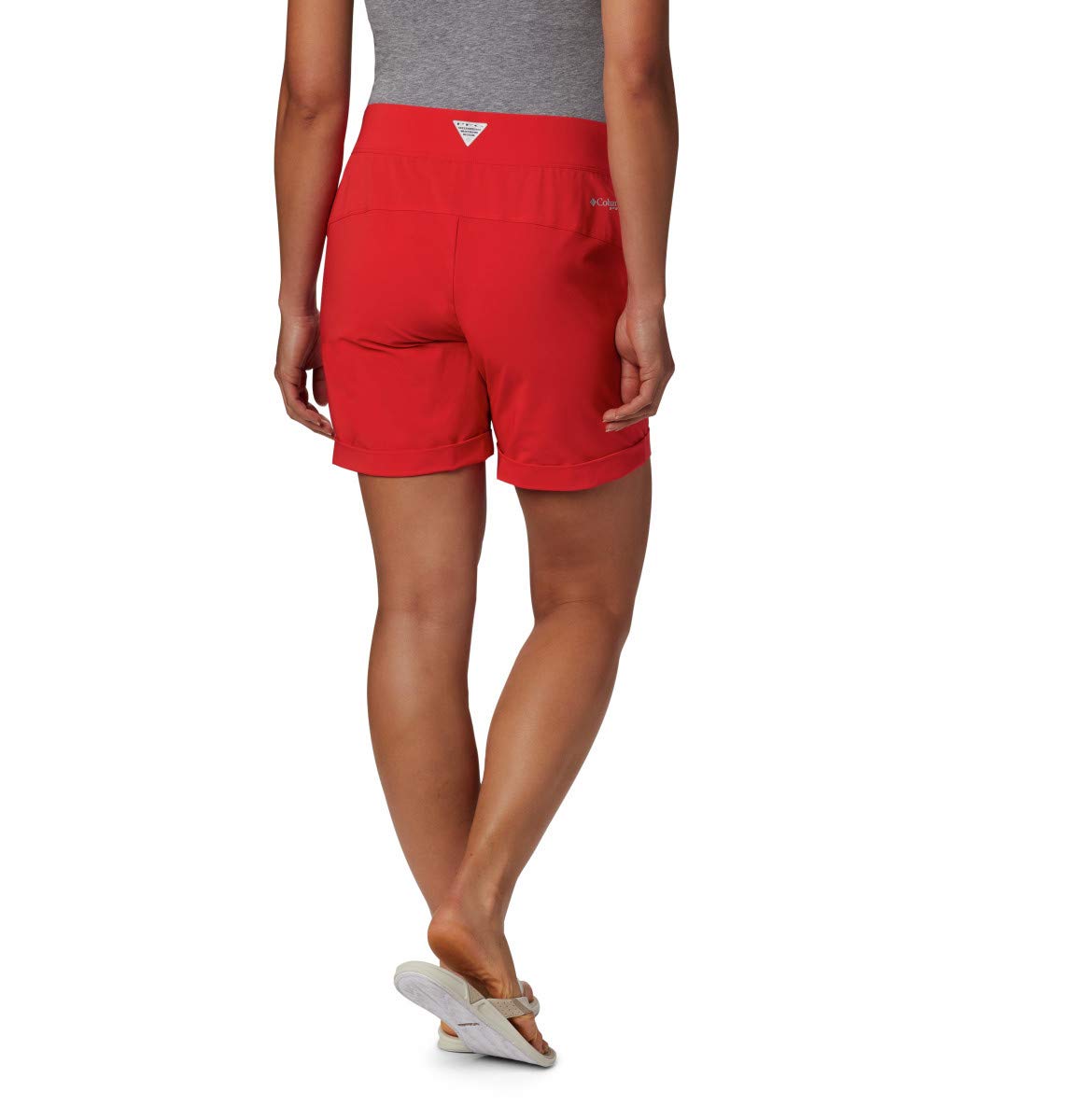 Columbia Women's Slack Water Woven Short, Red Lily, 3X x 8
