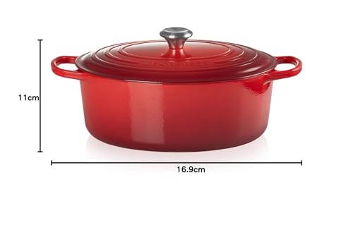 Le Creuset Enameled Cast Iron Signature Oval Dutch Oven, 8 qt., Cerise