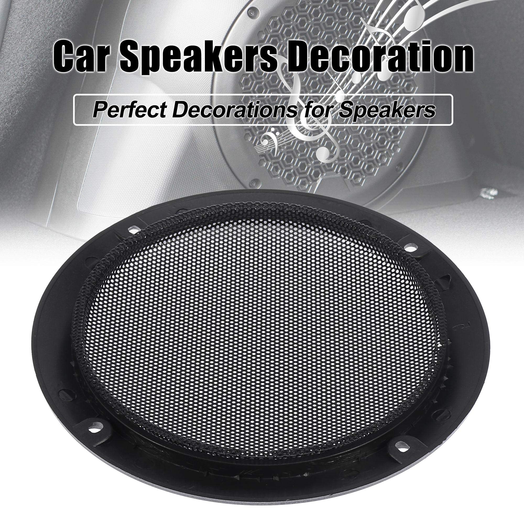 X AUTOHAUX 5" Titanium Tone Car Audio Speaker Cover Mesh Subwoofer Grill Horn Guard Protector