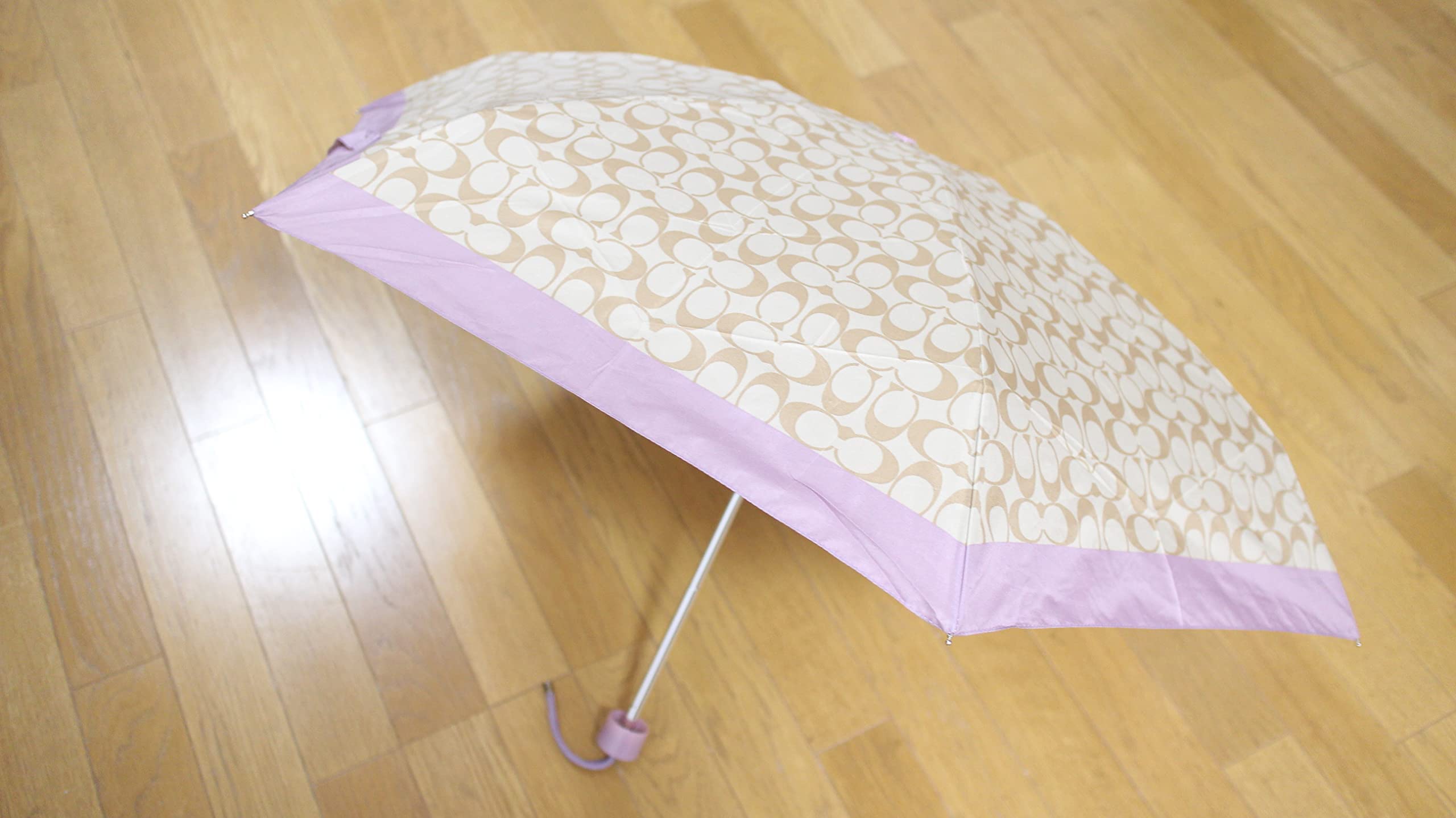 COACH Mini Umbrella (Light Khaki - Ice Purple) (CE265-SVV70)
