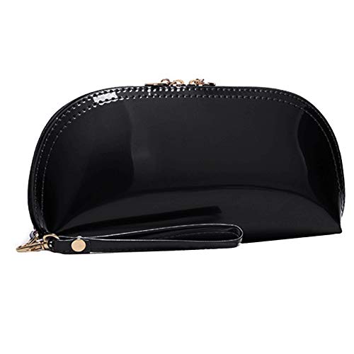 Women Ladies Wallet Zi Around Patent Leather Clutch Wristlet Elegance Coin Purse Card Holder
