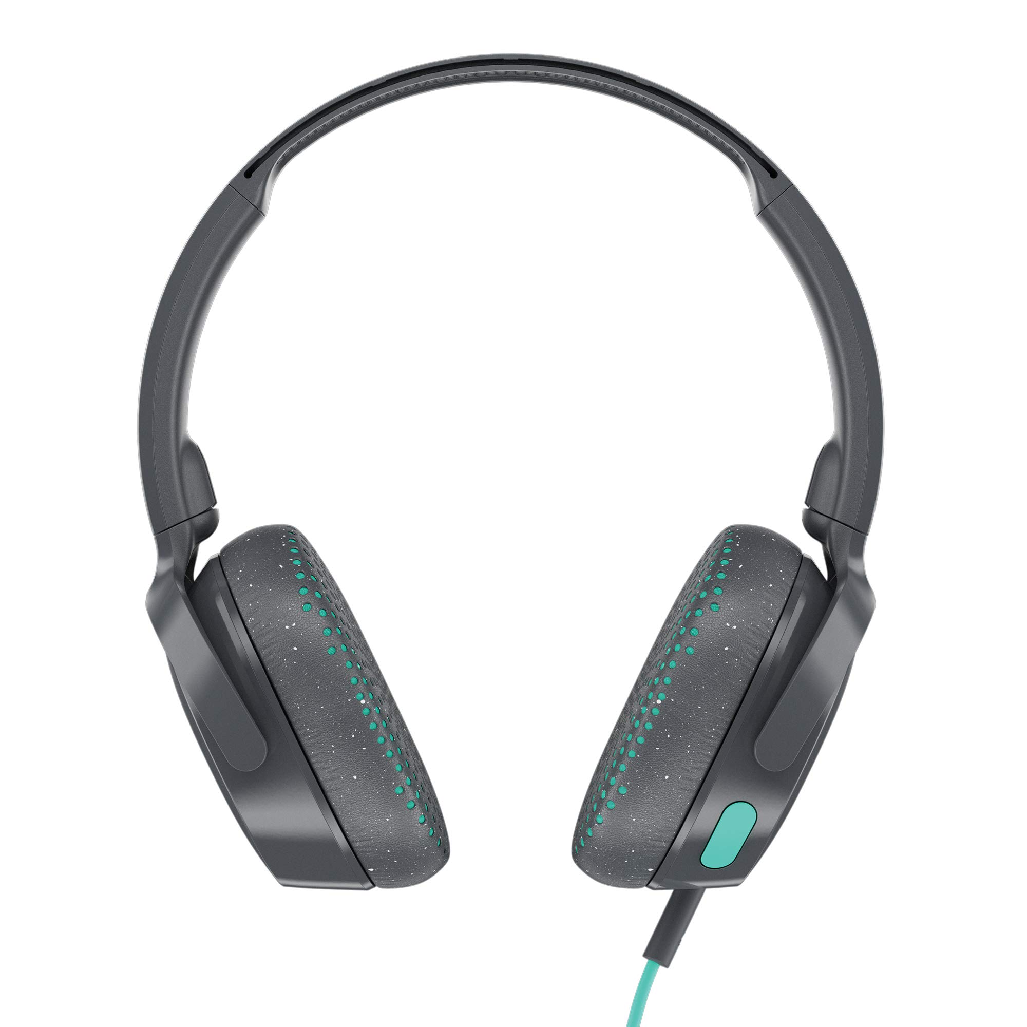 Skullcandy Riff On-Ear Wired Headphones, Microphone, Works with Bluetooth Devices and Computers - Grey/Miami, Wired