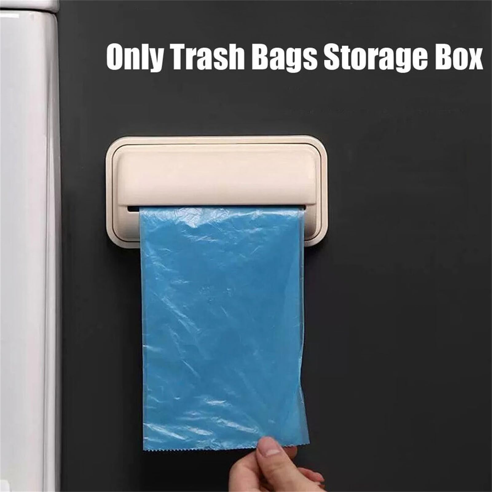 Fineliner Bag Dispenser, 2024 New Fineliner Trash Bags and Dispenser, Adhesive Trash Bag Dispenser, Trash Bag Dispenser for Bottom of Can, Wall-Mounted Garbage Storage Bag for Home Kitchen(White,3)