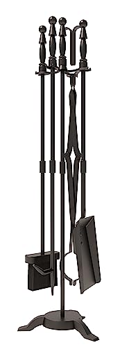 Fire Beauty Fireplace Tools Set 5 Pieces Wrought Iron Fire Tool Set for Outdoor/Indoor Fireplace Accessories Set