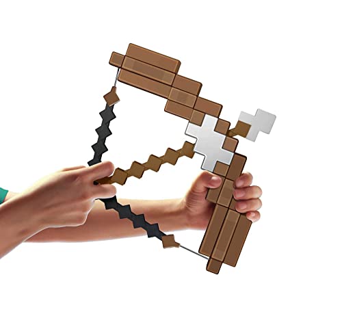 Mattel Minecraft Toys, Ultimate Bow and Arrow with Lights and Sounds, Kid-Sized Role-play Accessory, Gift for Kids and Fans