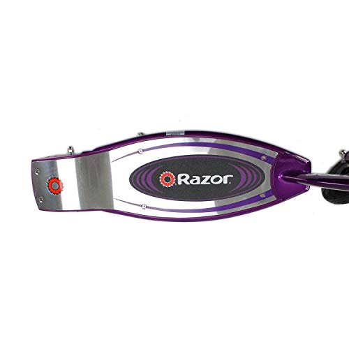 Razor E100 Kids Ride On 24V Motorized Powered Electric Scooter Toy, Speeds up to 10 MPH with Brakes and Pneumatic Tires, Purple