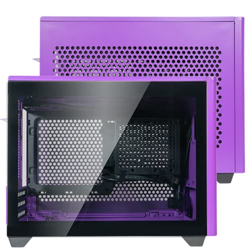 Cooler Master NR200P Nightshade Purple SFF Small Form Factor Mini-ITX Case, Tempered Glass or Vented Panel, Vertical Mounting GPU, PCI Riser Cable, Triple-Slot GPU, Tool-Free (MCB-NR200P-PCNN-S00)