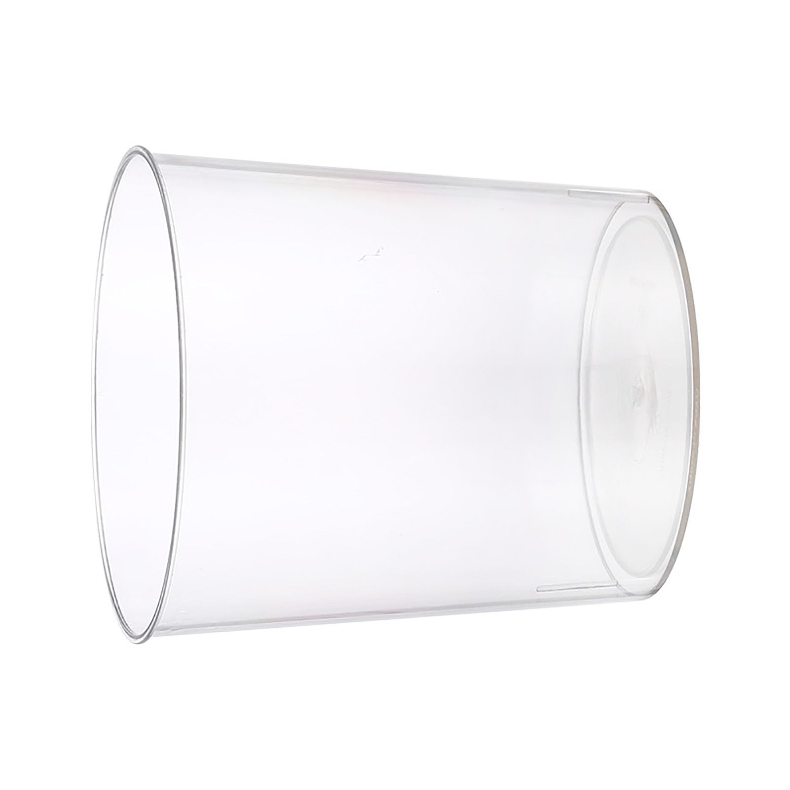 FLUSTDER Transparent Plastic Trash Can Large Capacity Wastebasket for Home Office Bathroom Kitchen Bedroom (Small Size)